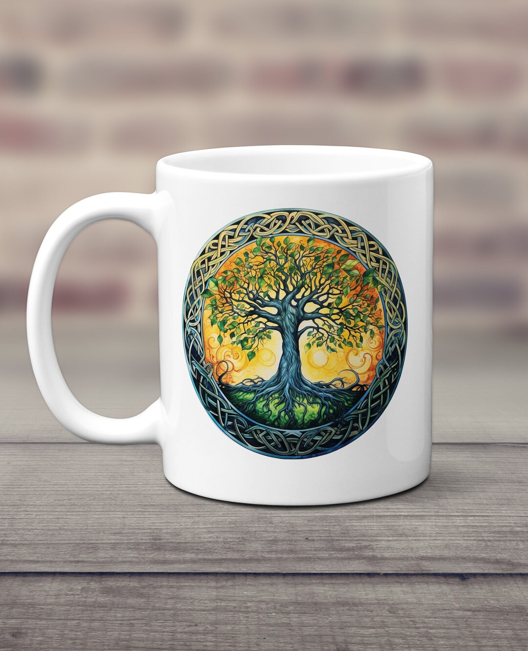 Celtic Tree of Life Mug, Zen Design, Tree of Life Coffee Mug, Celtic ...