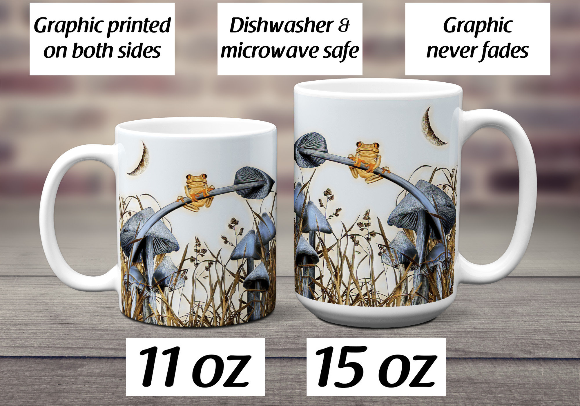 Cute Frog Mug, Mushroom Mug, Frog Lover Gift, Mushroom Coffee Mug, Frog ...