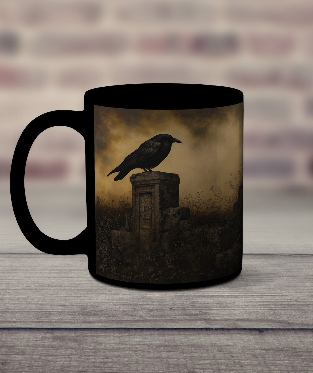 Crow Mug, Crow Coffee Cup, Bird Lover Gift, Ceramic Raven Cup, Bird ...