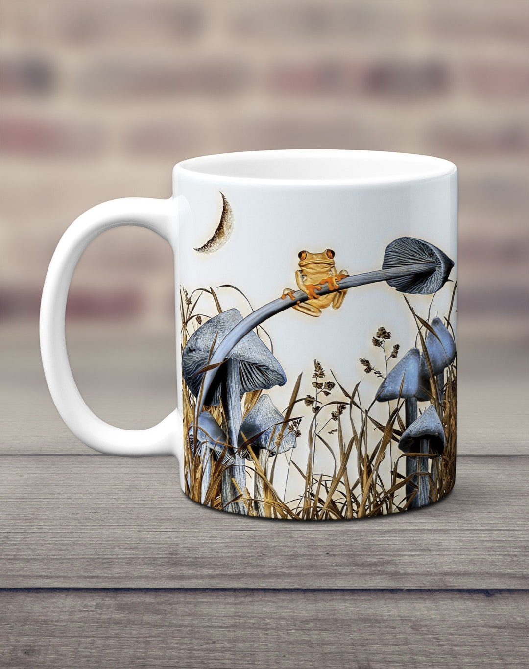 Cute Frog Mug, Mushroom Mug, Frog Lover Gift, Mushroom Coffee Mug, Frog ...