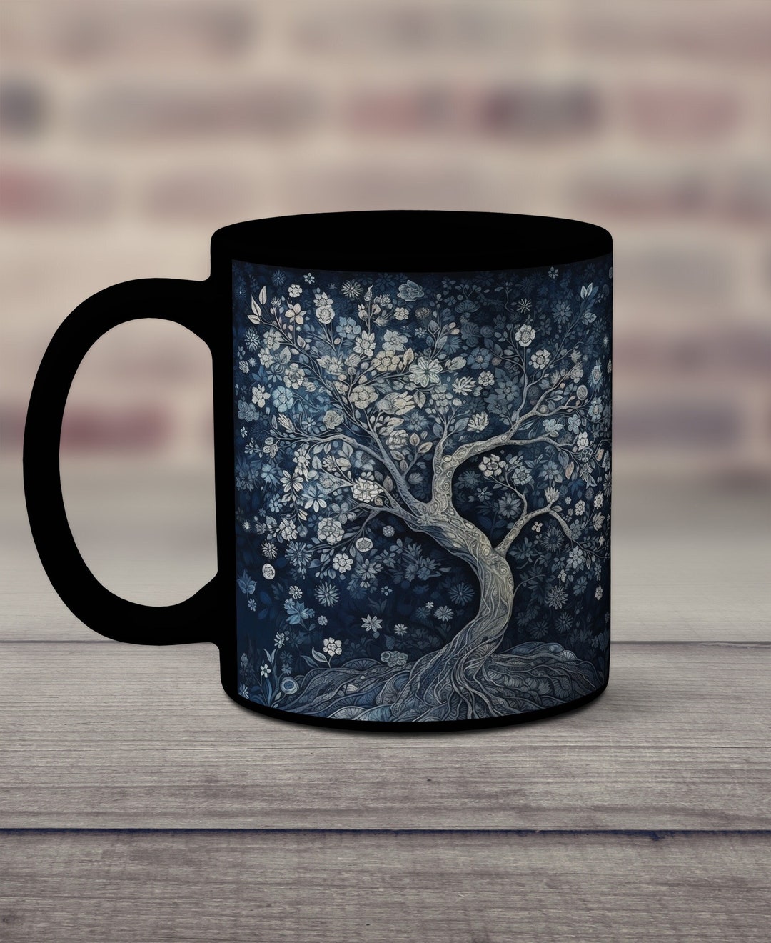 Tree of Life Floral Mug, Tree Lover Gift, Gift for Nature Lover, Flower ...