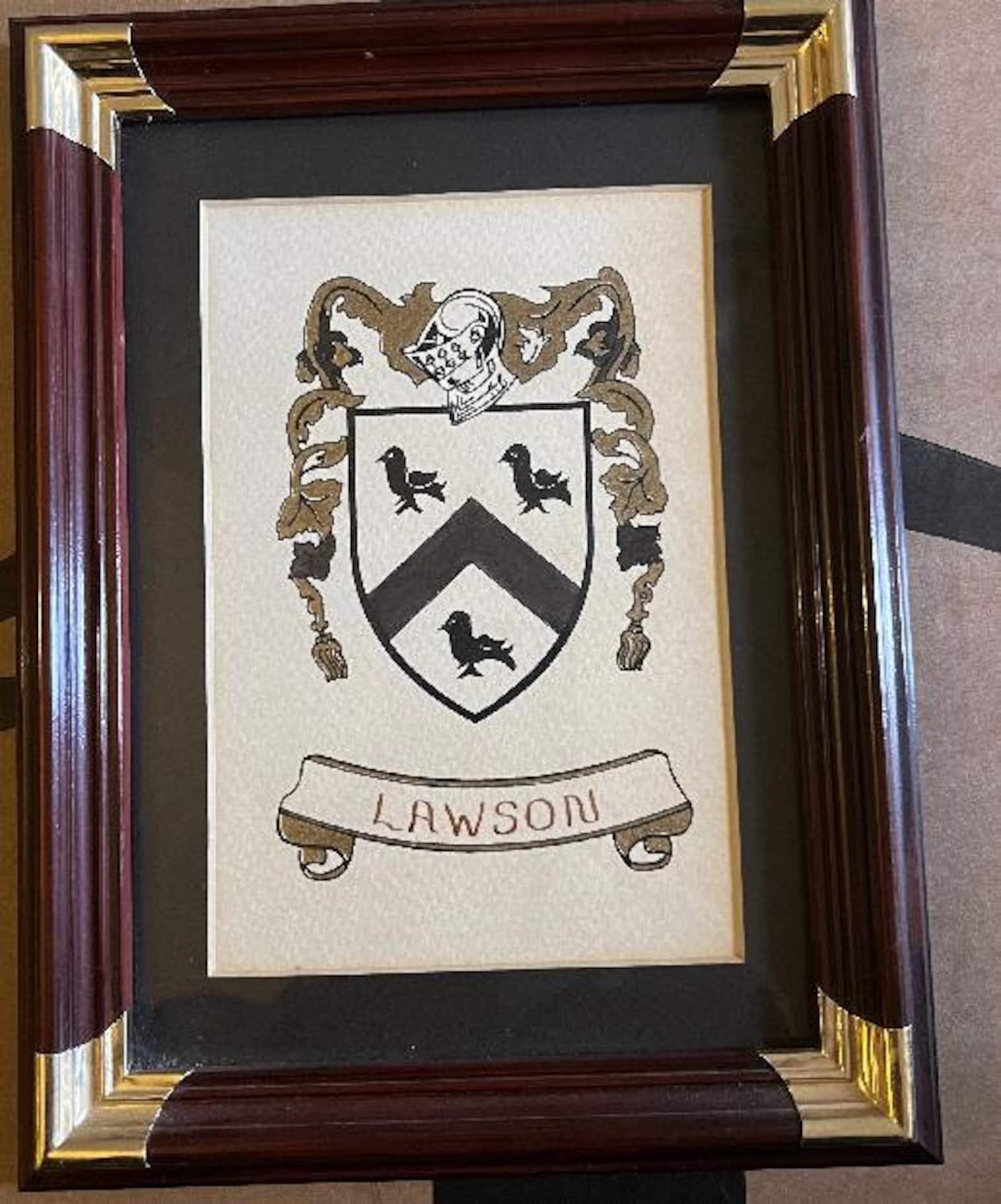 Lawson Family Crest & Coats of Arms Matted and Framed 10 X 8 X 1 - Etsy