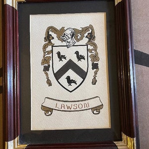 Lawson Family Crest & Coats of Arms Matted and Framed 10 X 8 X 1 - Etsy
