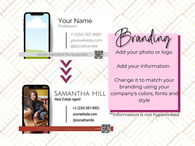 QR Code Email Signature Template Editable Canva Minimalist - Etsy