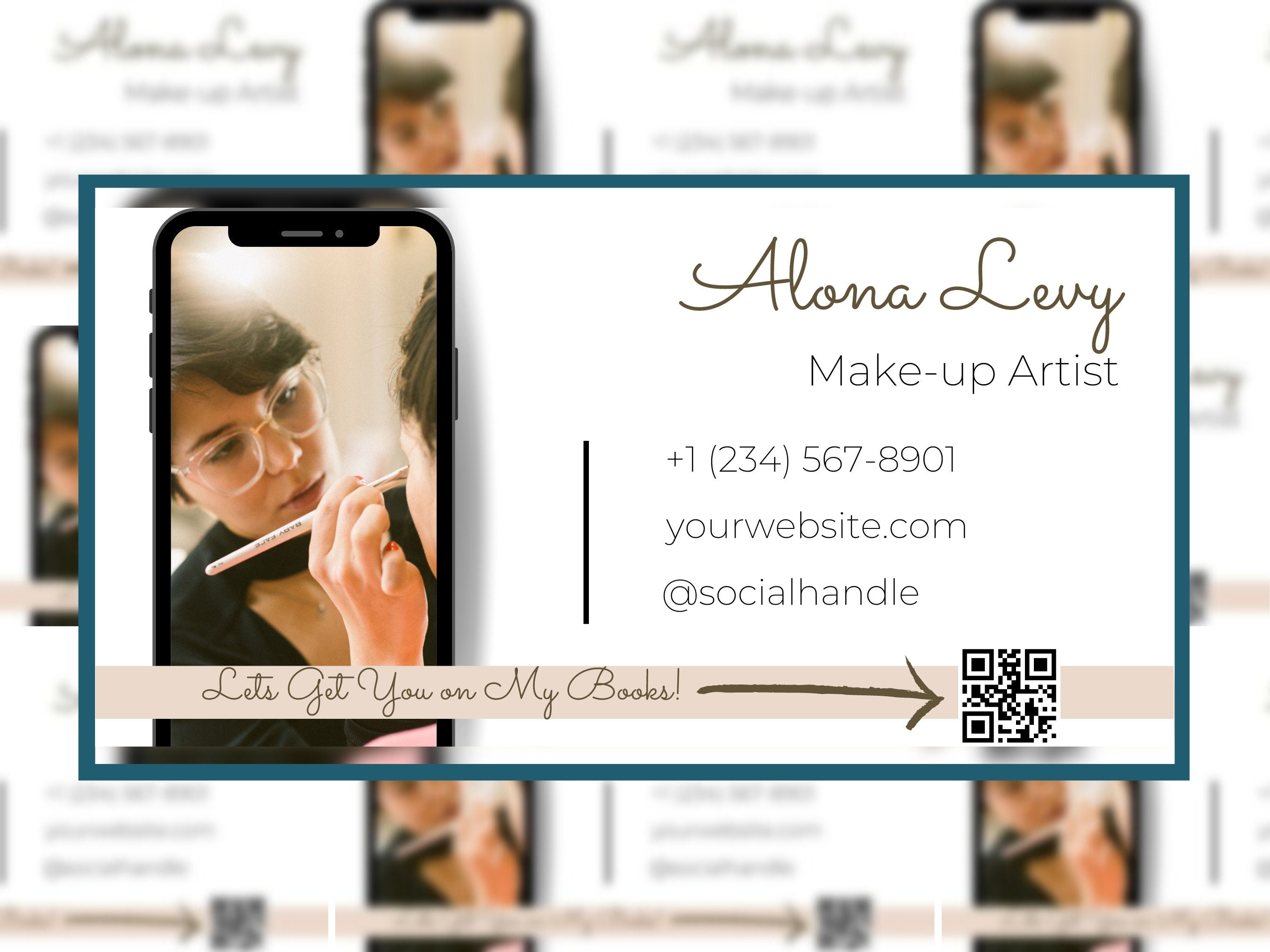 QR Code Email Signature Template Editable Canva Minimalist Design ...