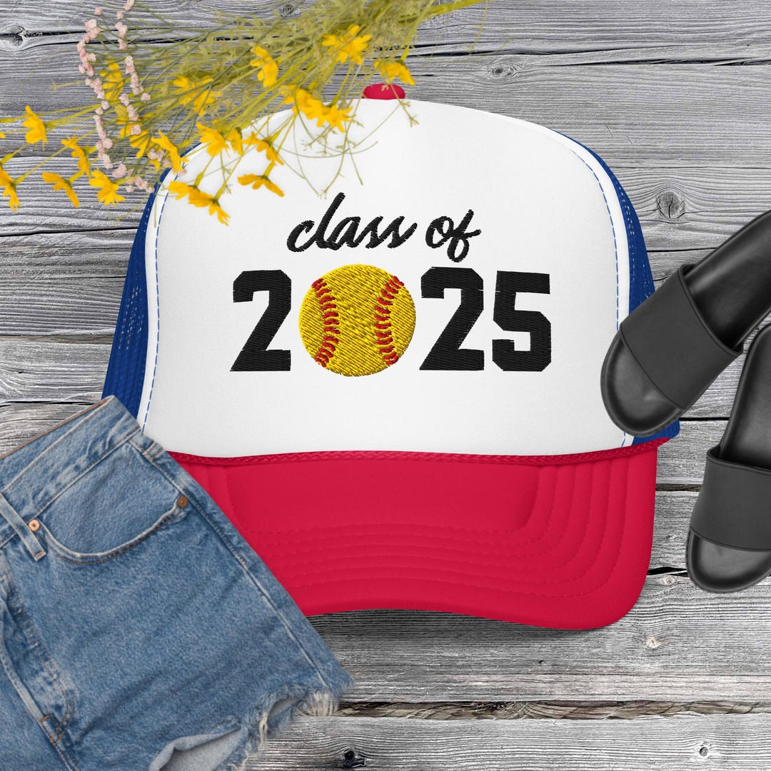 Custom Softball Class of '25 Hat, Embroidered Softball Mom Senior Class ...