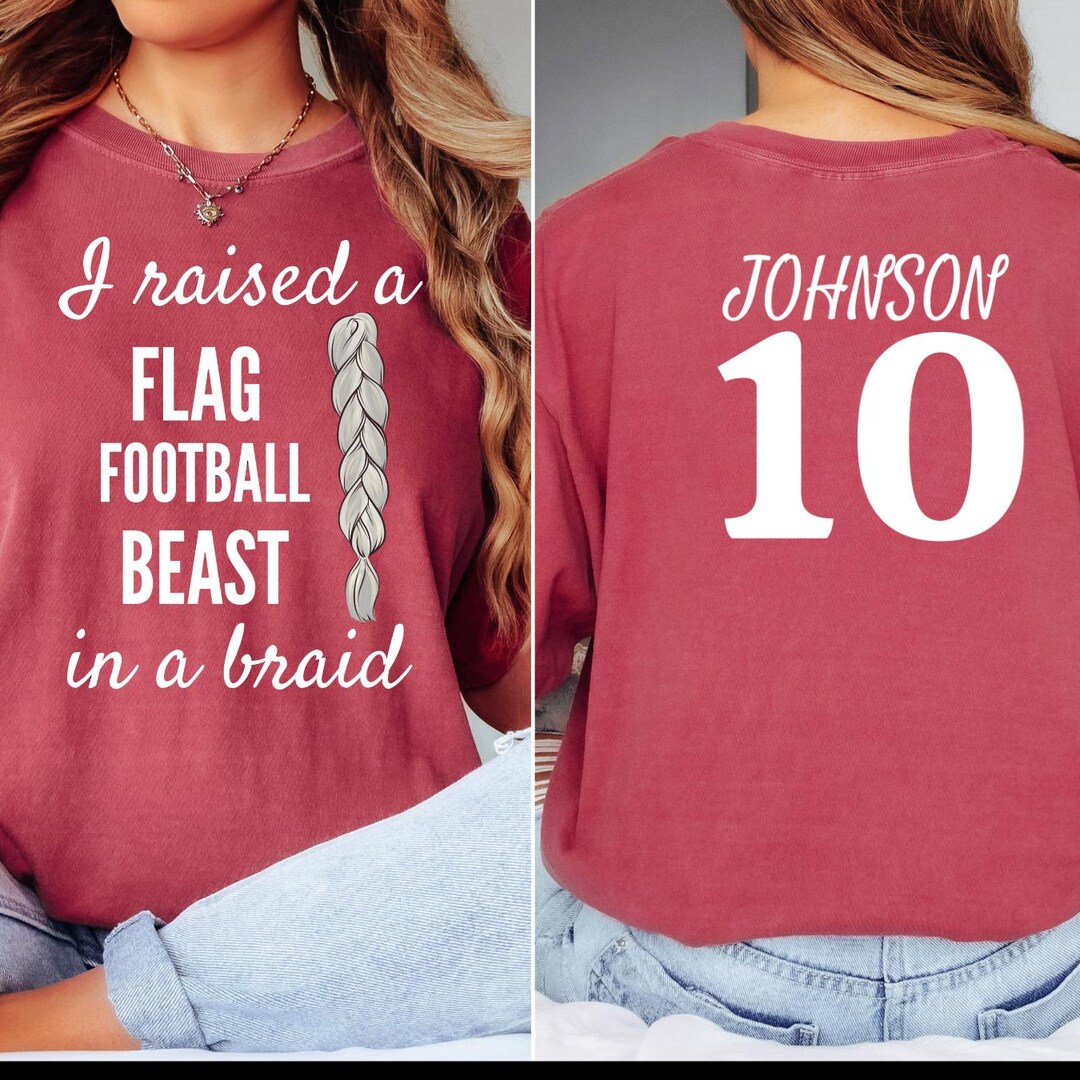 Humorous Flag Football Shirt Design/custom Jersey Back Number ...