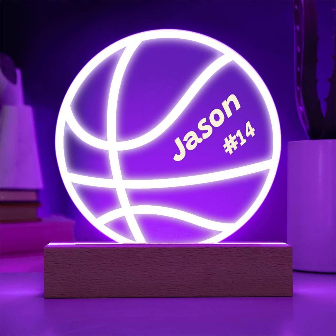 Personalized LED Basketball Night Light/custom Basketball Light/gift ...