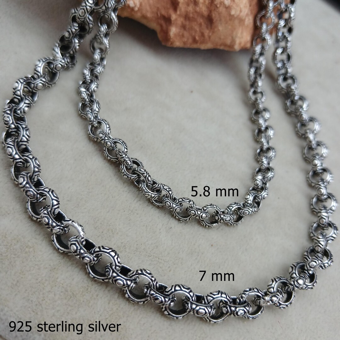 925 Sterling Silver Legend Chain Necklace - Etsy