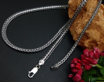 925 Sterling Silver Square King Chain Necklase 6 Mm - Etsy