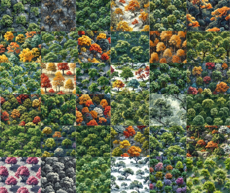 500 Unique Digital Deciduous Tree Textures Adobe Photoshop Canva Print ...