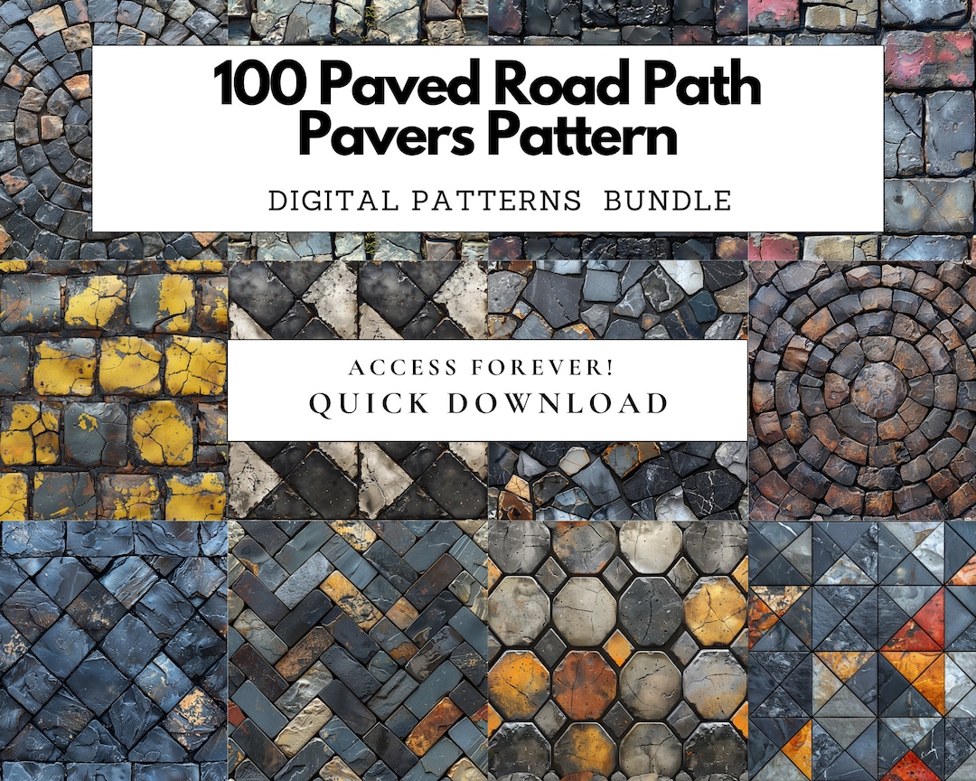 100 Premium Paved Roads Textures Adobe Photoshop Canva Print on Demand ...