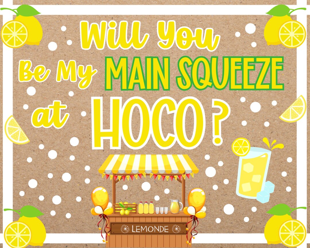 Main Squeeze Homecoming Banner Template ,homecoming Proposal Banner ...