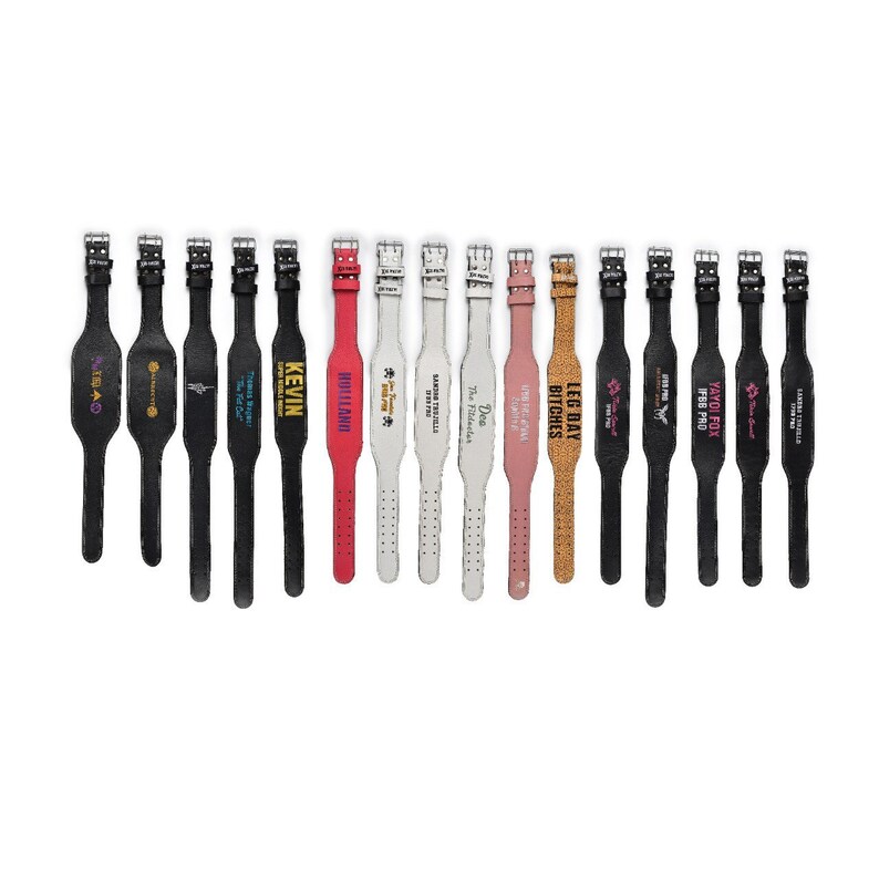 Personalized Leather Gym Belt, Custom Name Embroidered Belt, Women ...