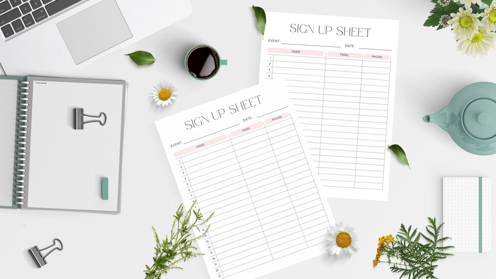 Editable Signup Sheet Template, Potluck Signup Sheet, Potluck Printable ...