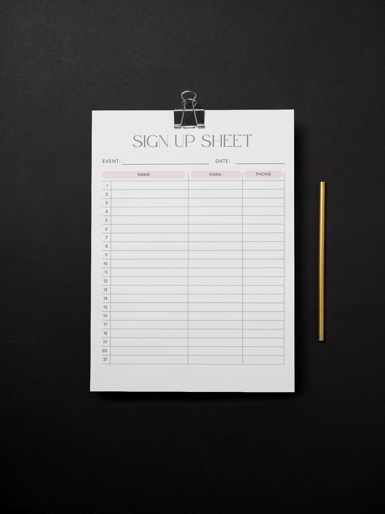 Editable Signup Sheet Template, Potluck Signup Sheet, Potluck Printable ...