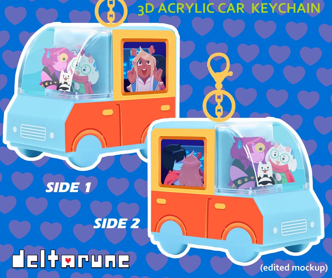 DELTARUNE 3D Car Acrylic Charm - Etsy