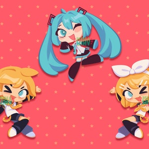 2.5" Clear Acrylic VOCALOID Charms - Etsy