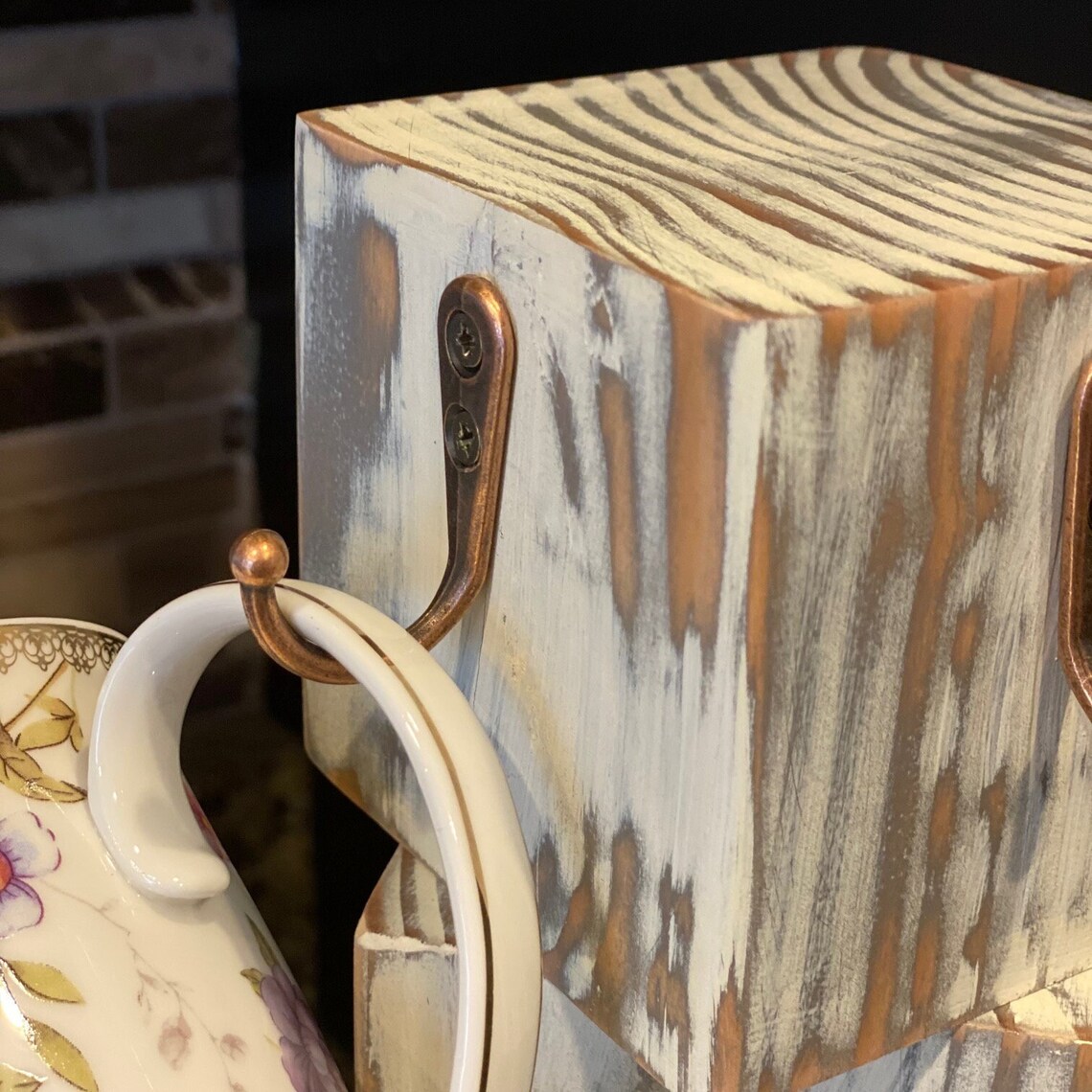 Farm House Coffee Mug Stand Wooden Cup Holder Kitchen - Etsy