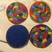 Round Felt Coaster Set Bold and Bright - Etsy