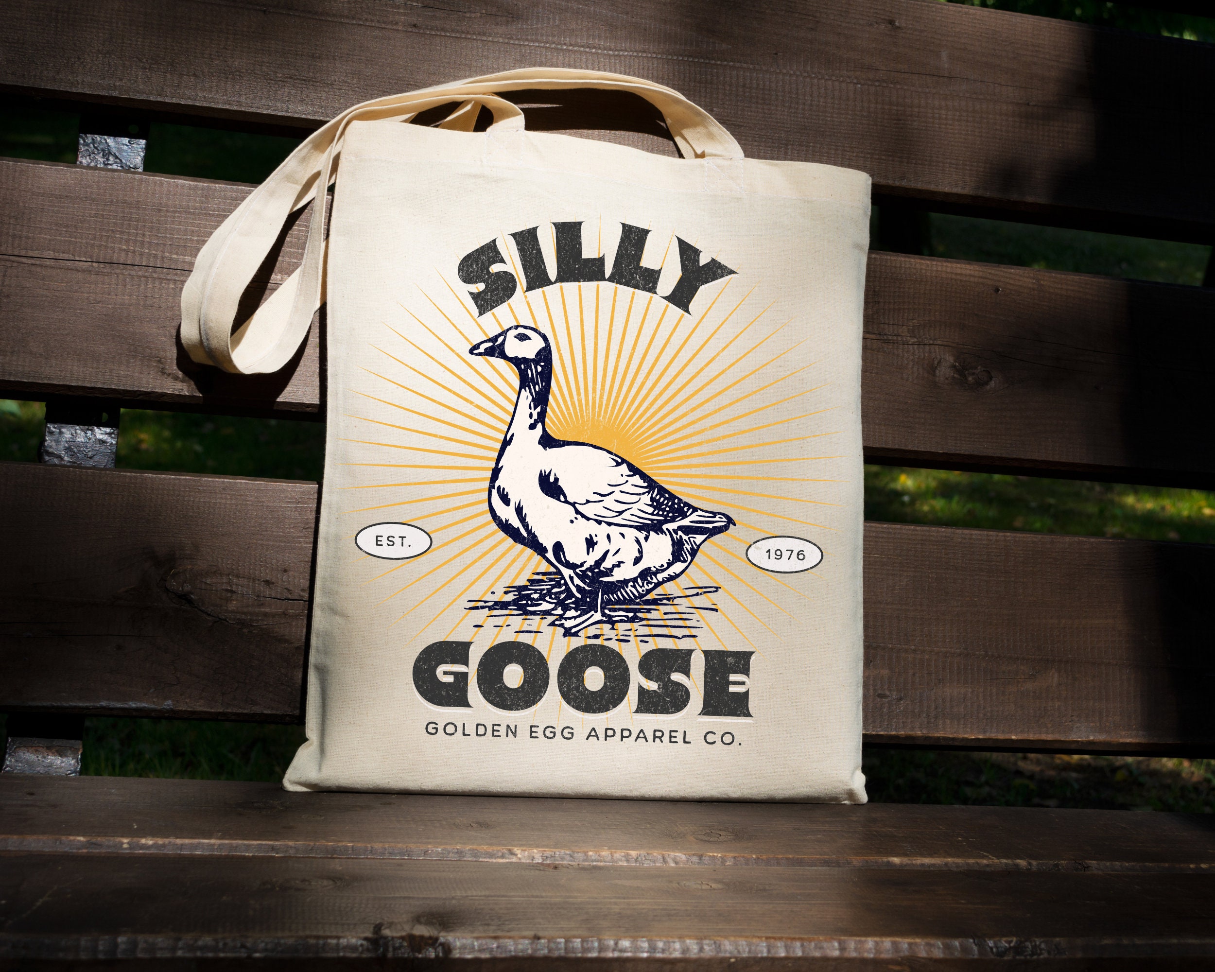 Silly Goose Tote Bag Funny Animal Design Aesthetic Tote Bag Reusable ...