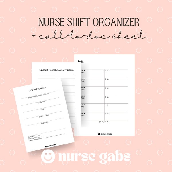 New Grad Nurse Shift Cheat Sheet - Etsy