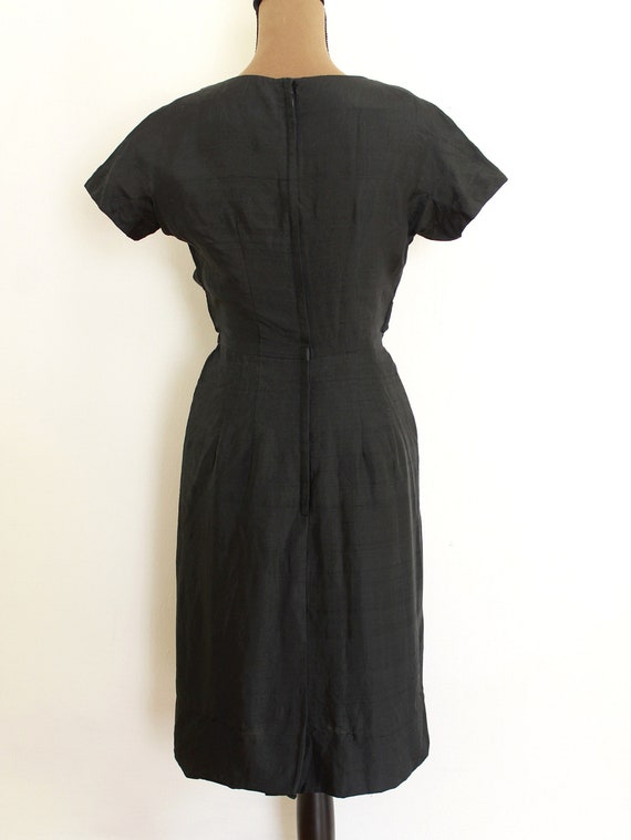 1960s Henry Lee, Silk, Little black wiggle dress - Gem