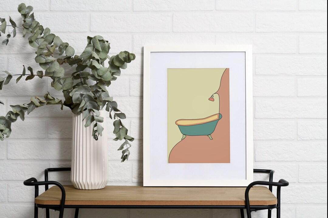 PRINTABLE Bathtub Line Art for Home Decor (digital Download) - Etsy