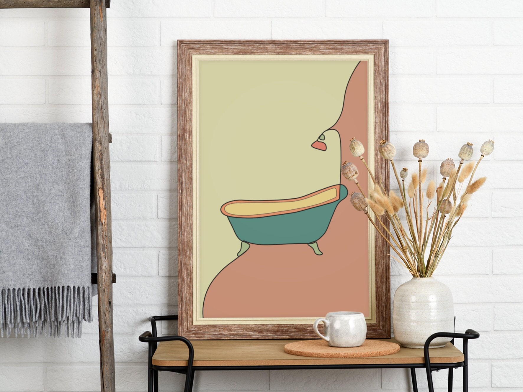 PRINTABLE Bathtub Line Art for Home Decor (digital Download) - Etsy
