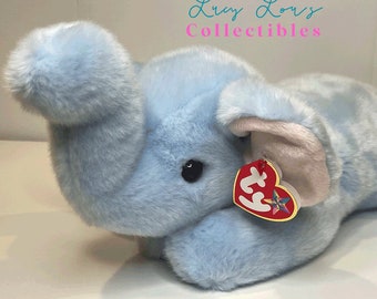 Ty Beanie Buddy ‘peanut’ the Larger Royal Blue Elephant..(14in ...