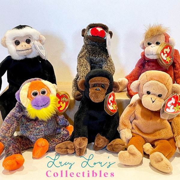 Ty Beanie Baby Monkey - Etsy