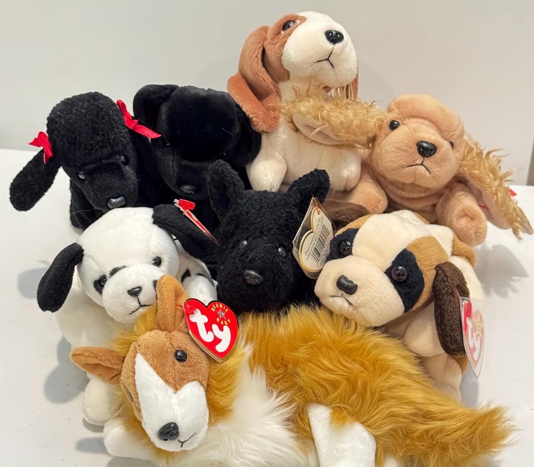 DOG Ty Beanie Babies - Gigi Dog, Bernie Dog - FREE Cards W/purchase! - Etsy