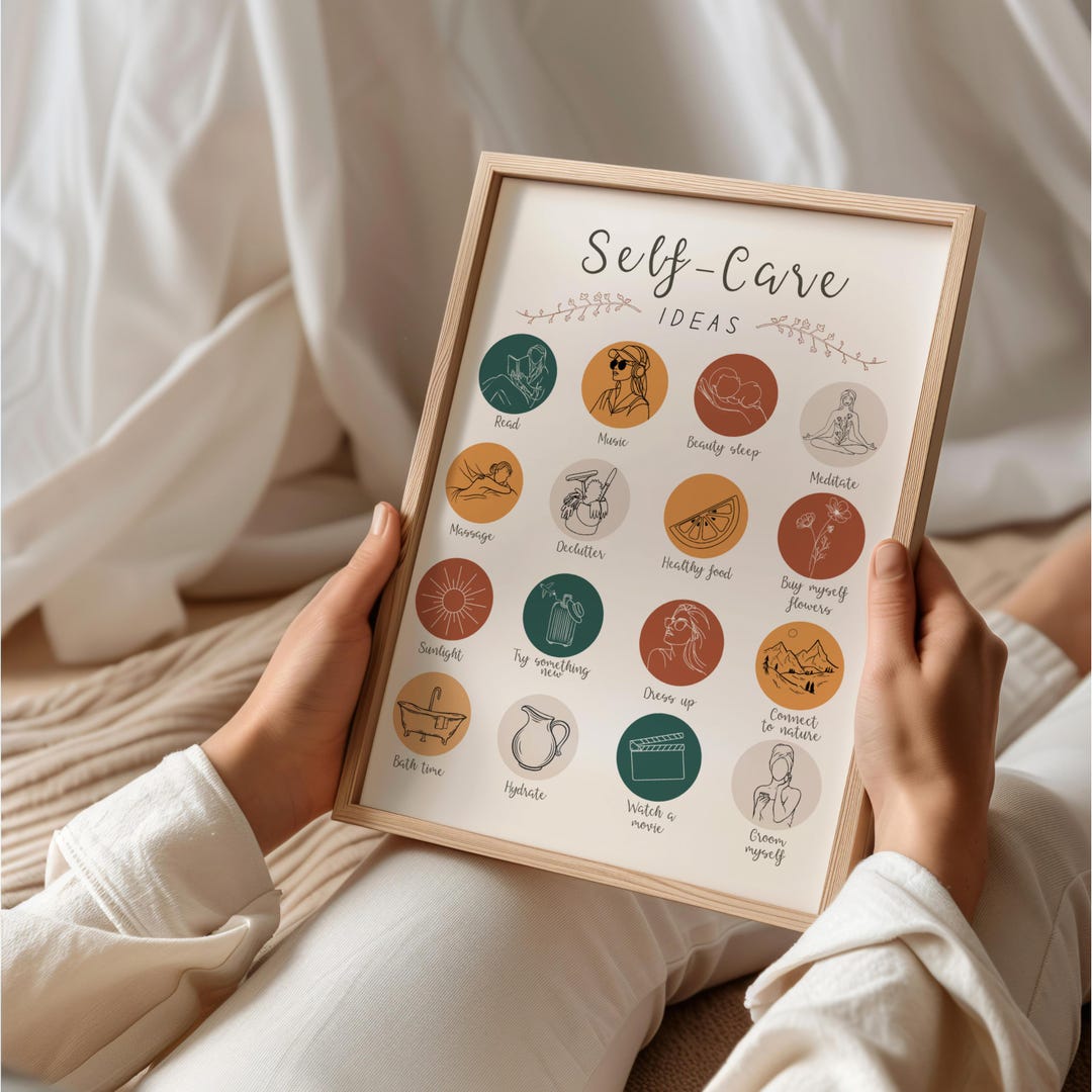 Self Care Ideas, Self Care Digital Poster, Self Love, Mental Health ...