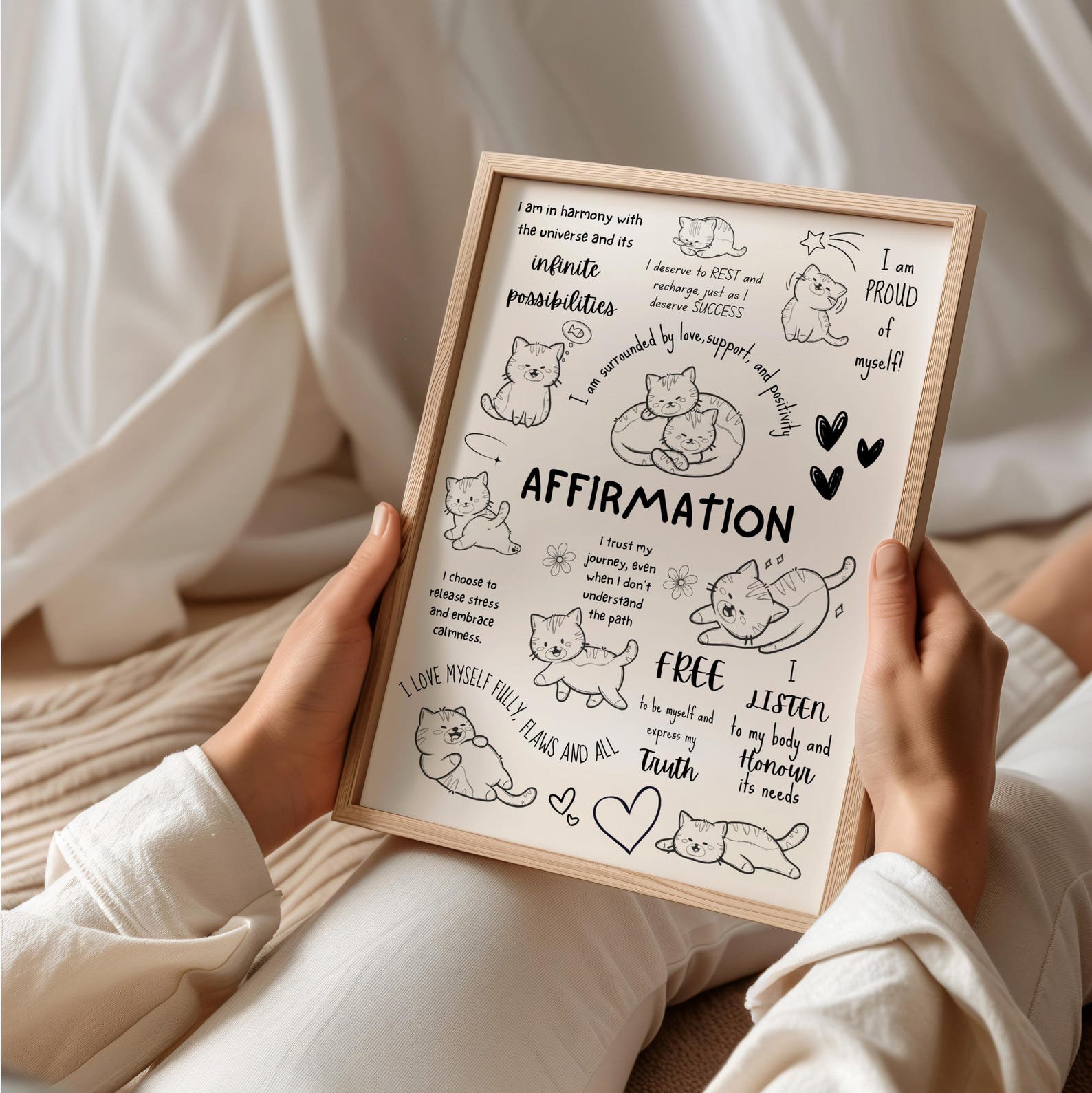 Daily Affirmations Poster, Affirmation Wall Art for Therapy Office ...