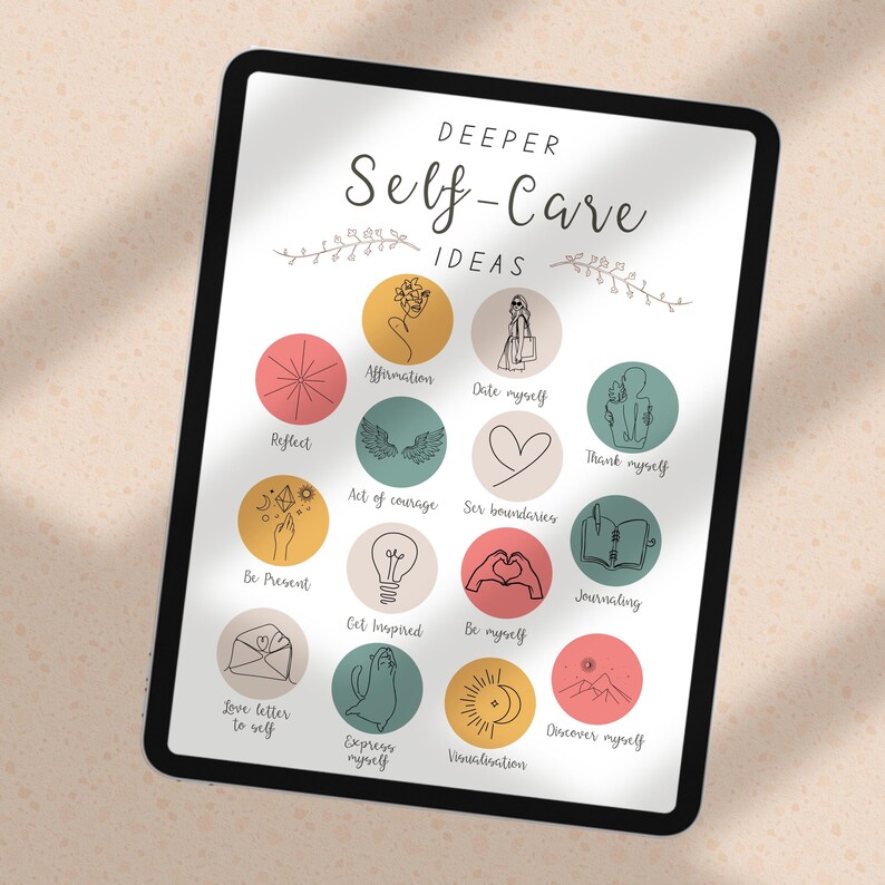 Self Care Planner | Self Care Checklist Bundle | Editable Self-care ...