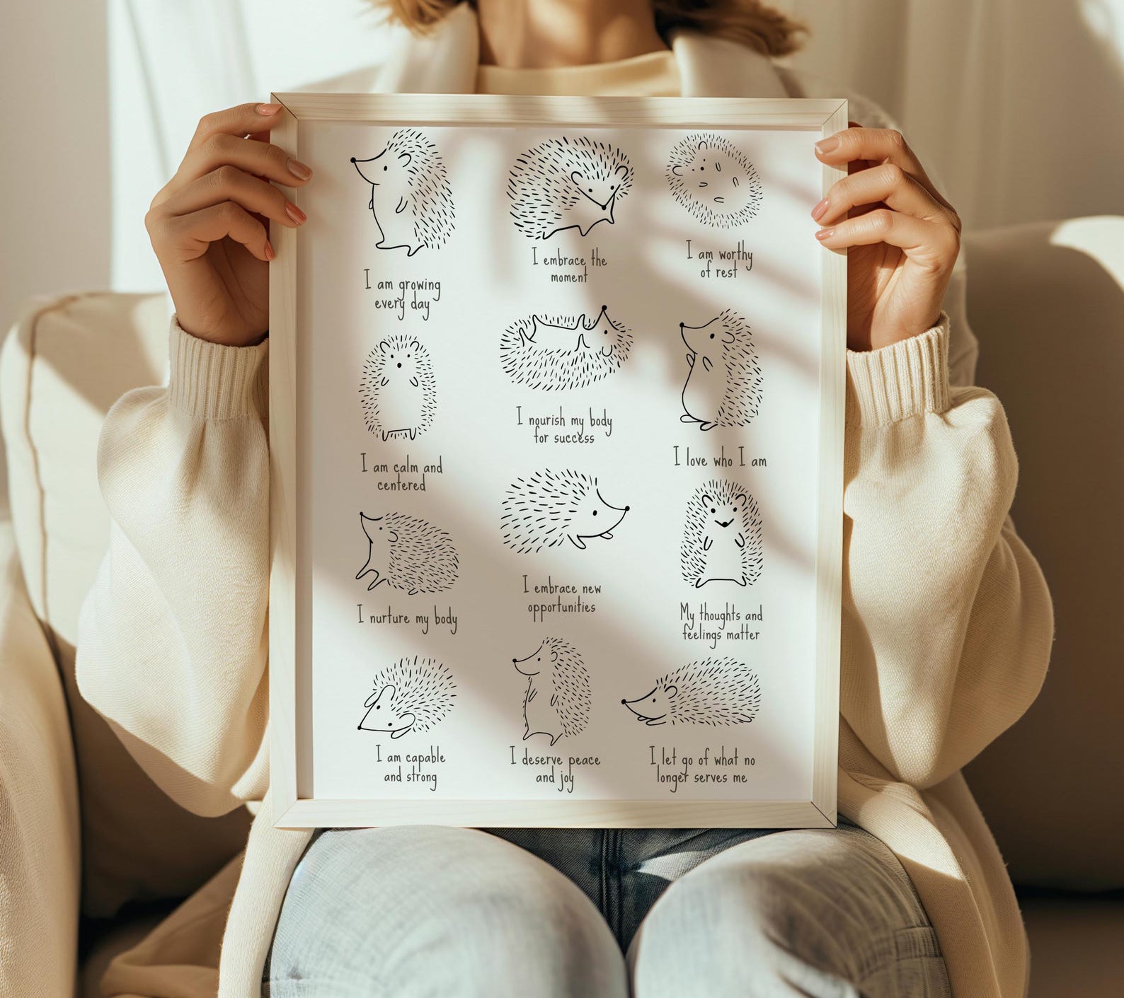 Daily Affirmations Poster, Affirmation Wall Art for Therapy Office ...