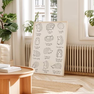 Daily Affirmations Poster, Affirmation Wall Art for Therapy Office ...