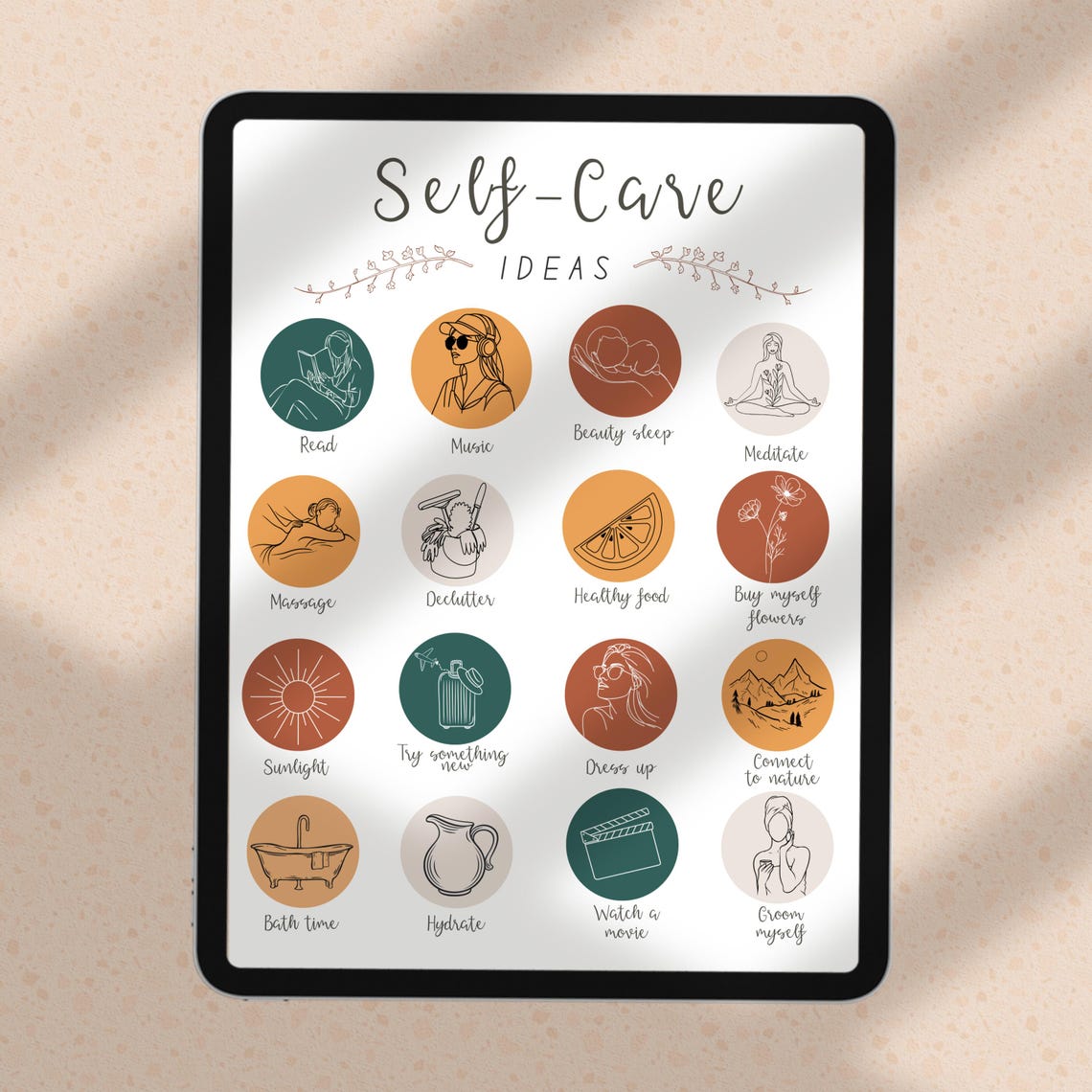 Self Care Ideas, Self Care Digital Poster, Self Love, Mental Health ...