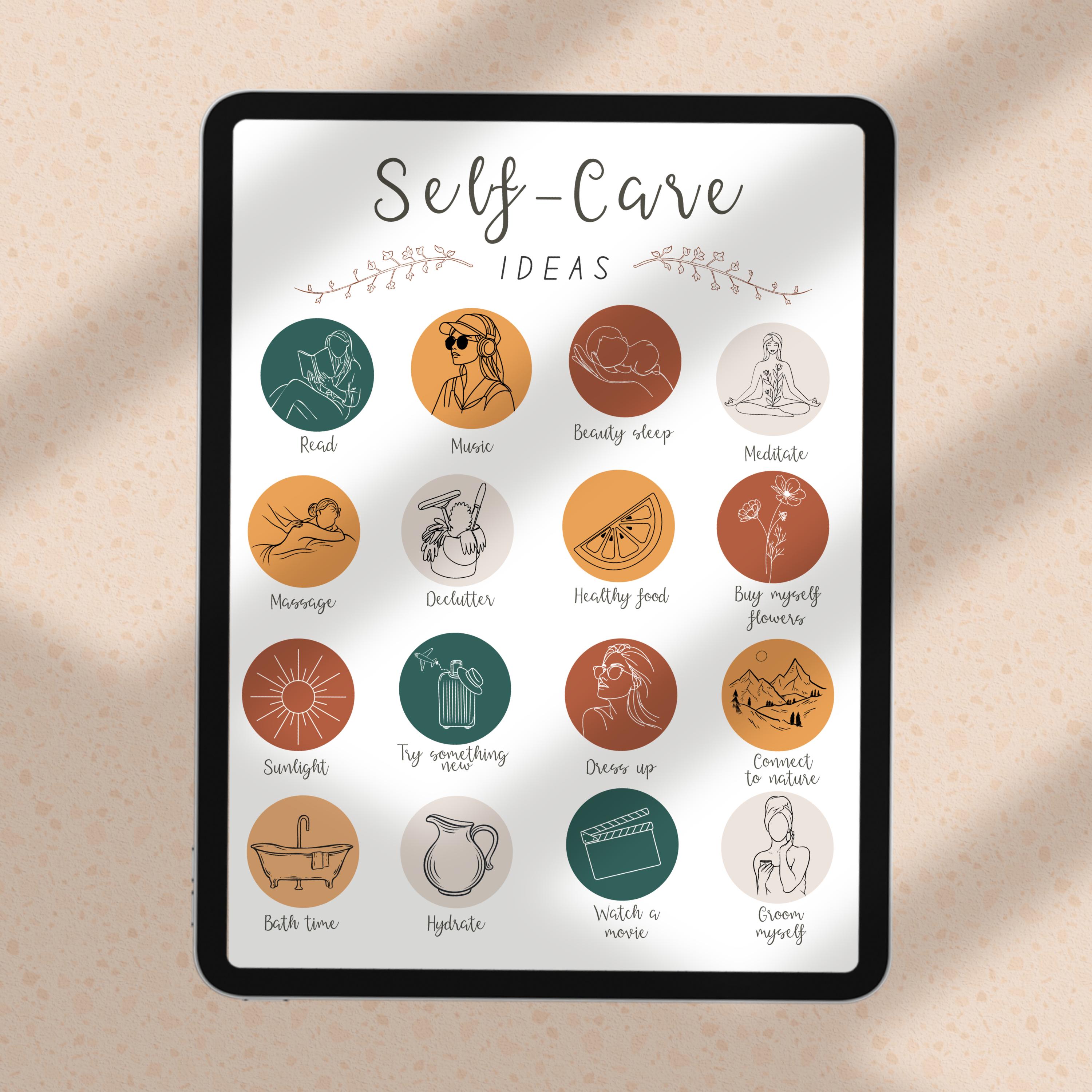 Self Care Ideas, Self Care Digital Poster, Self Love, Mental Health ...