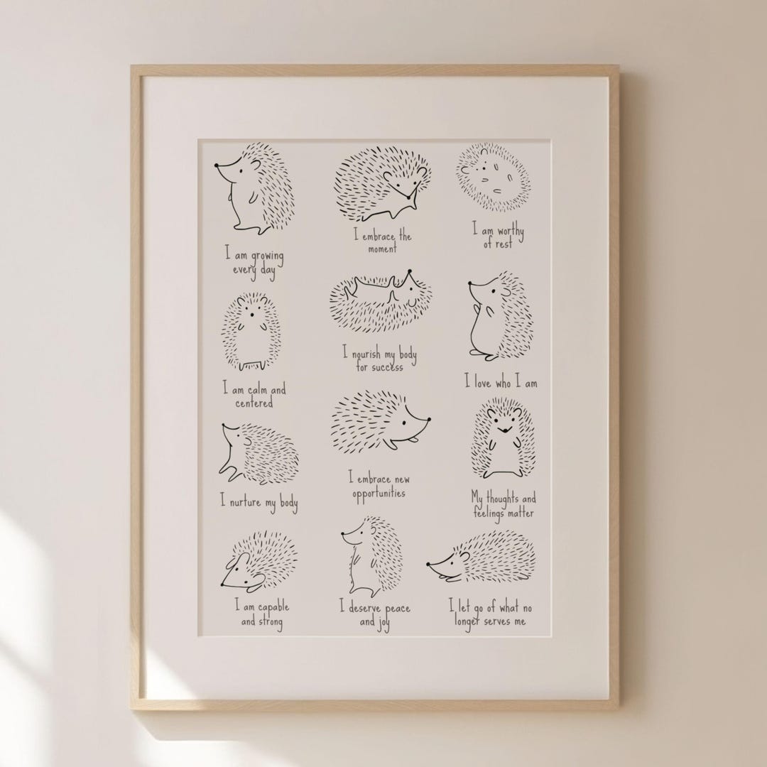 Daily Affirmations Poster, Affirmation Wall Art for Therapy Office ...