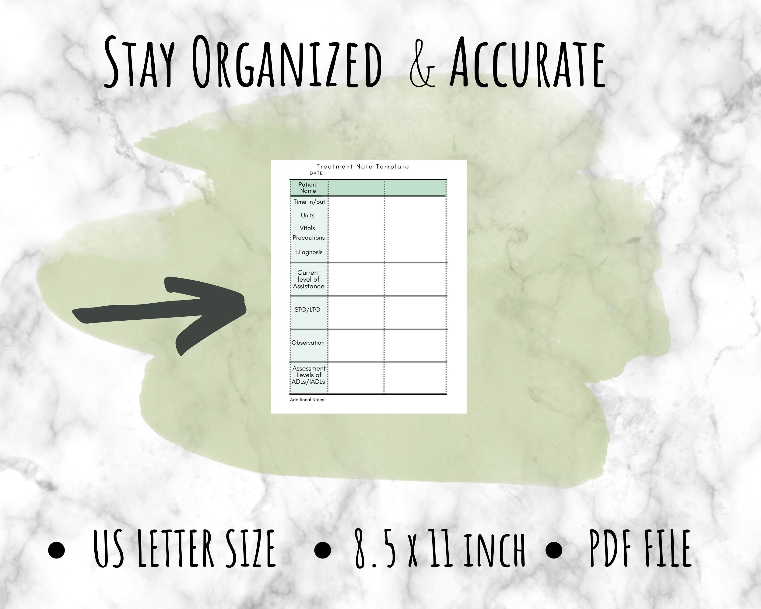 Treatment Note Template, OT Soap, Acute Care Notes, Inpatient Notes ...