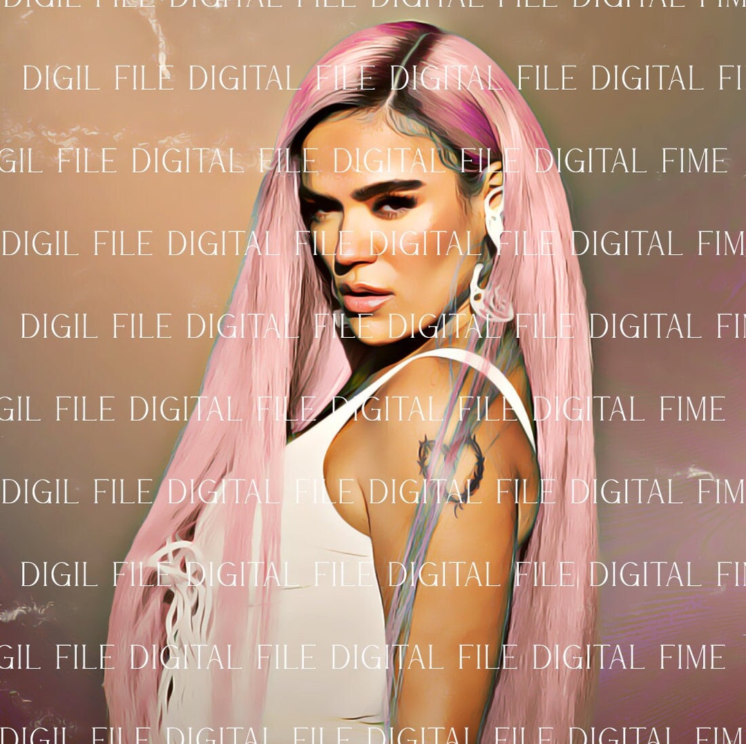 Karol G Animated Pink Hair Png - Etsy