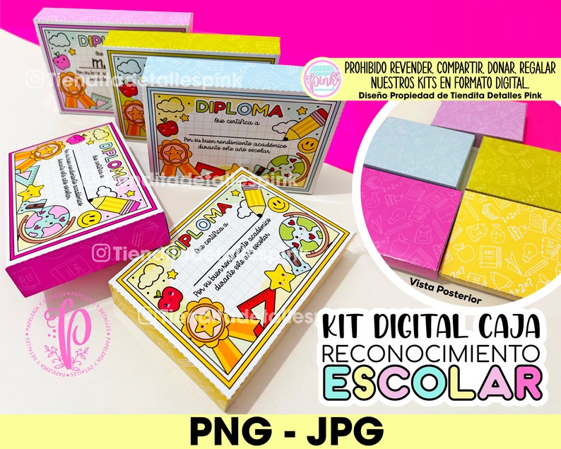 School Recognition Box Template, Diploma Box - Etsy