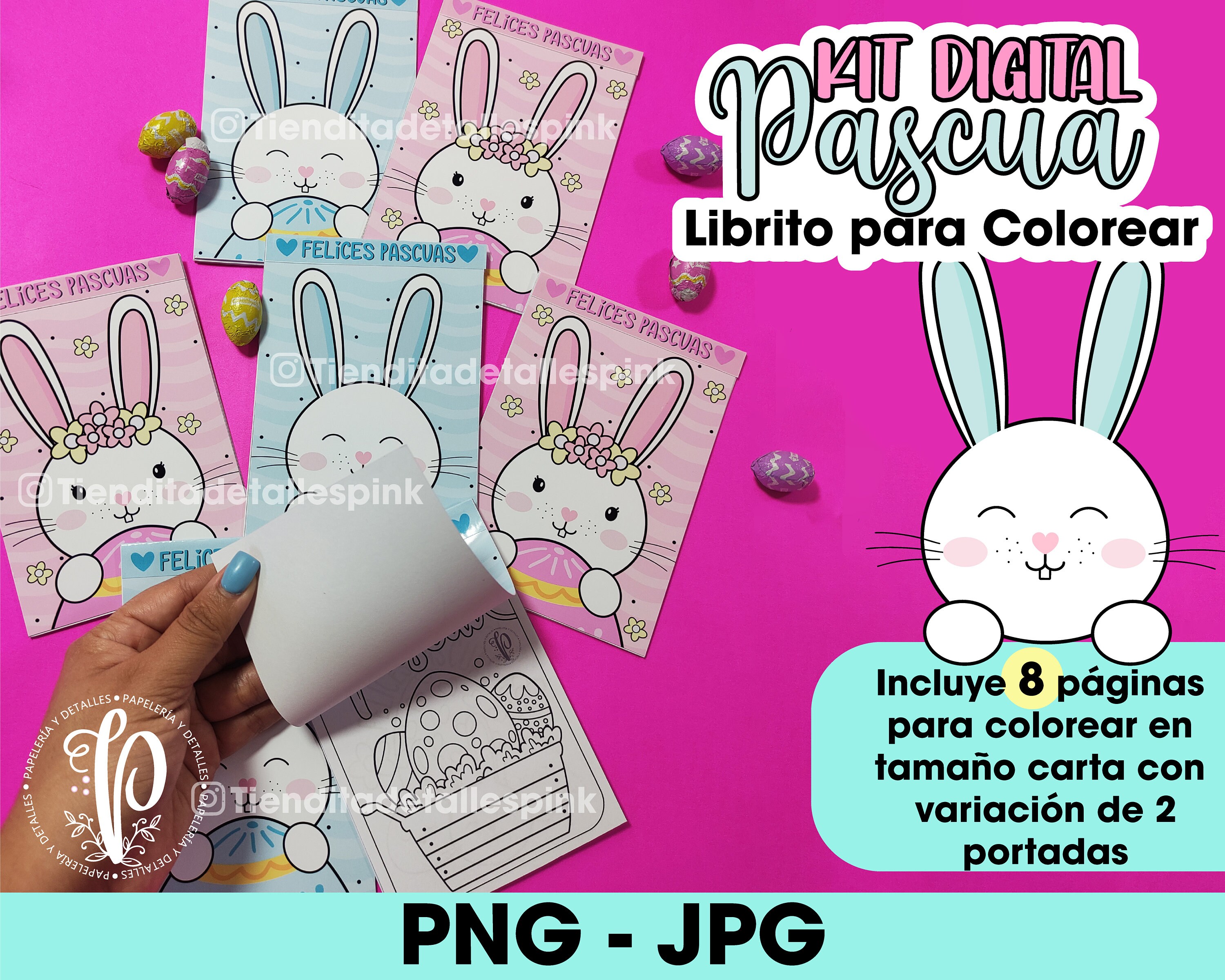 Librito para Colorear Pascua, Template Pascua, Pascua, Detalles Pascua ...