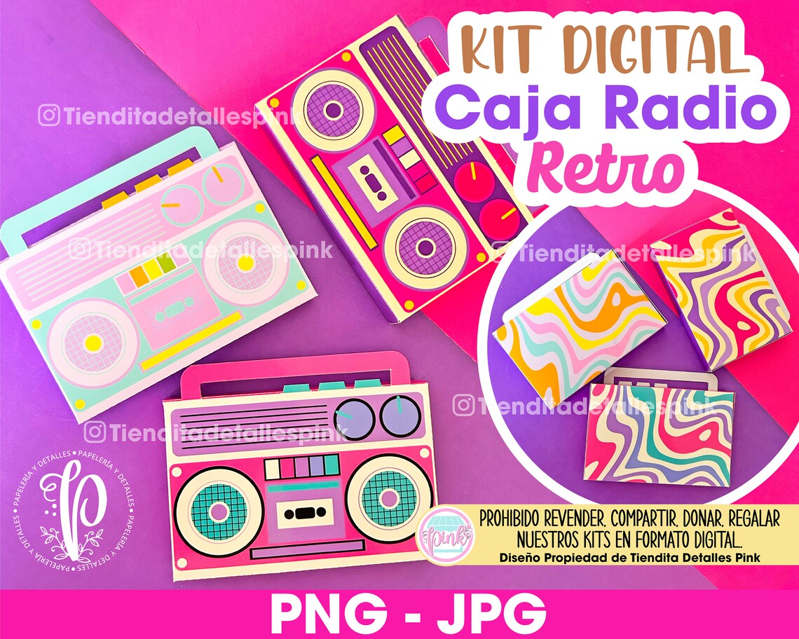 Template Retro Radio Box, Retro Radio Box, Radio Box - Etsy