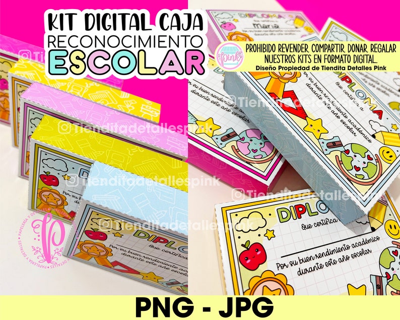 School Recognition Box Template, Diploma Box - Etsy