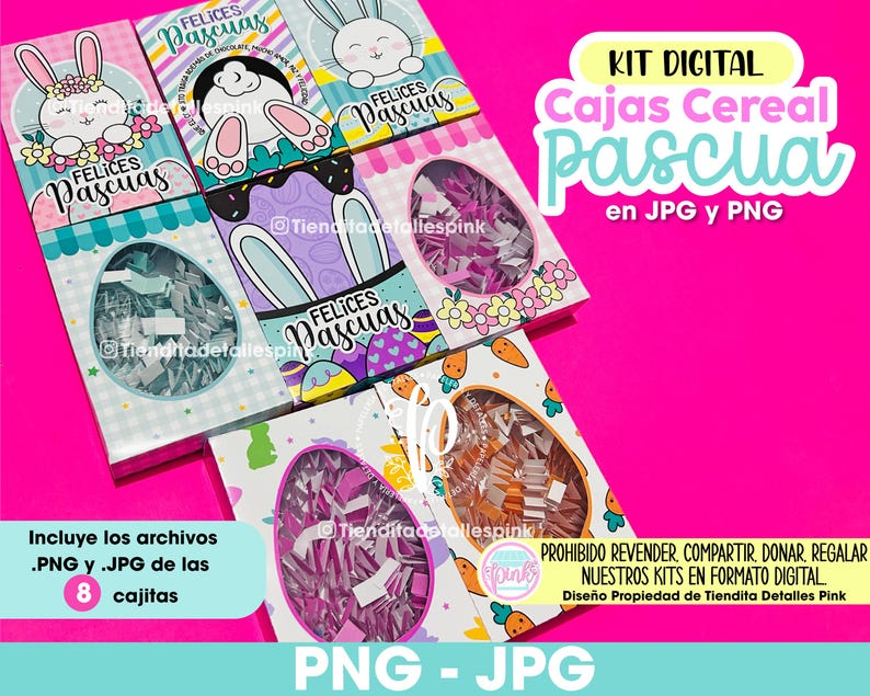 Easter Cereal Box Template, Easter Boxes - Etsy