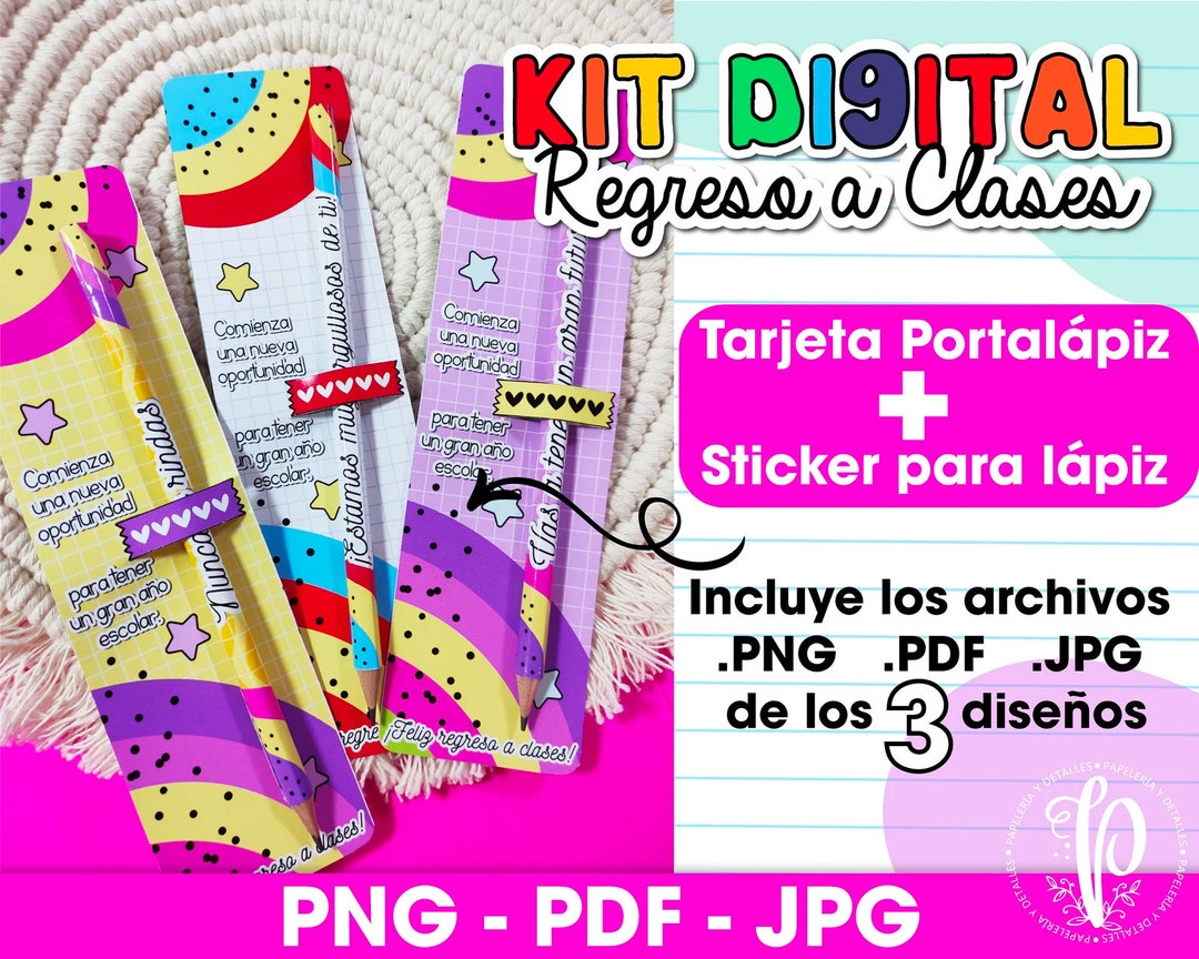 Template back to school, Plantilla portalapices, Detalles Regreso a ...