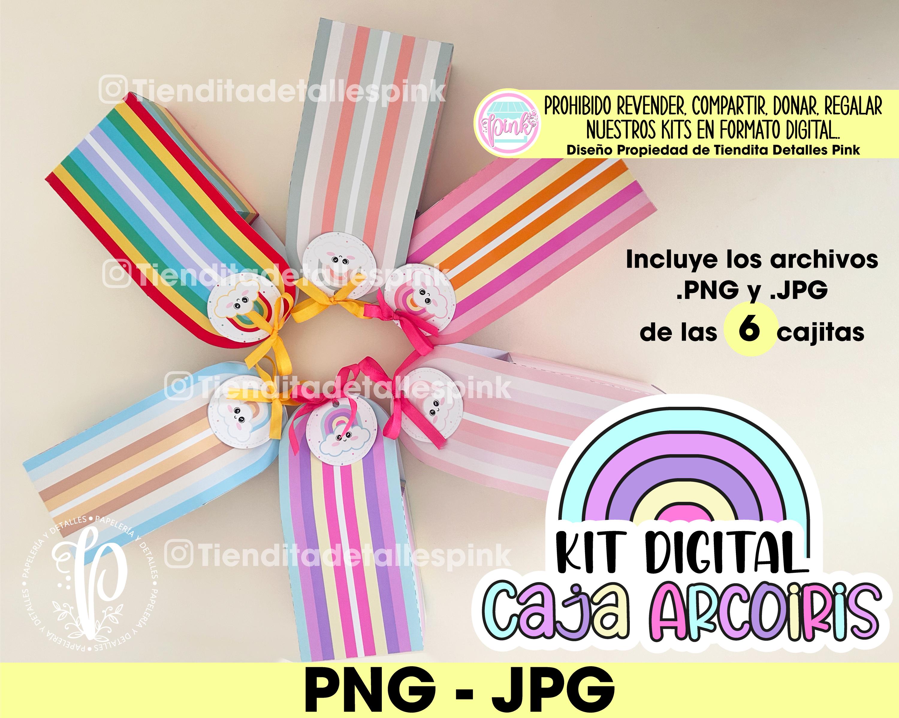 Rainbow Box Template, Rainbow Box - Etsy