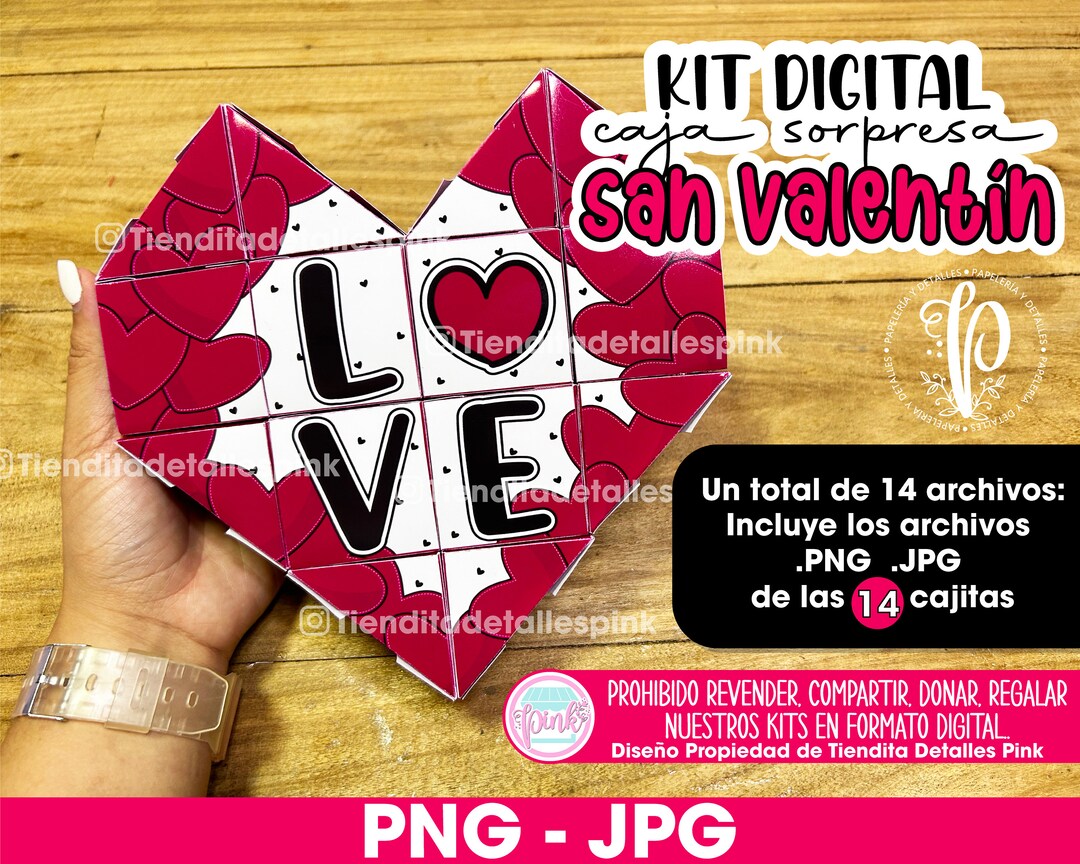 Valentine's Day Surprise Box Template - Etsy